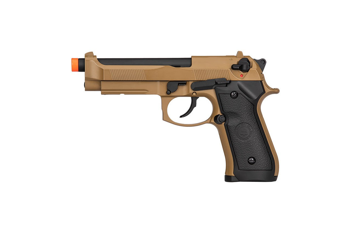 Double Bell M92 Gas Blowback Airsoft Pistol (TAN) — Airsoft Promo