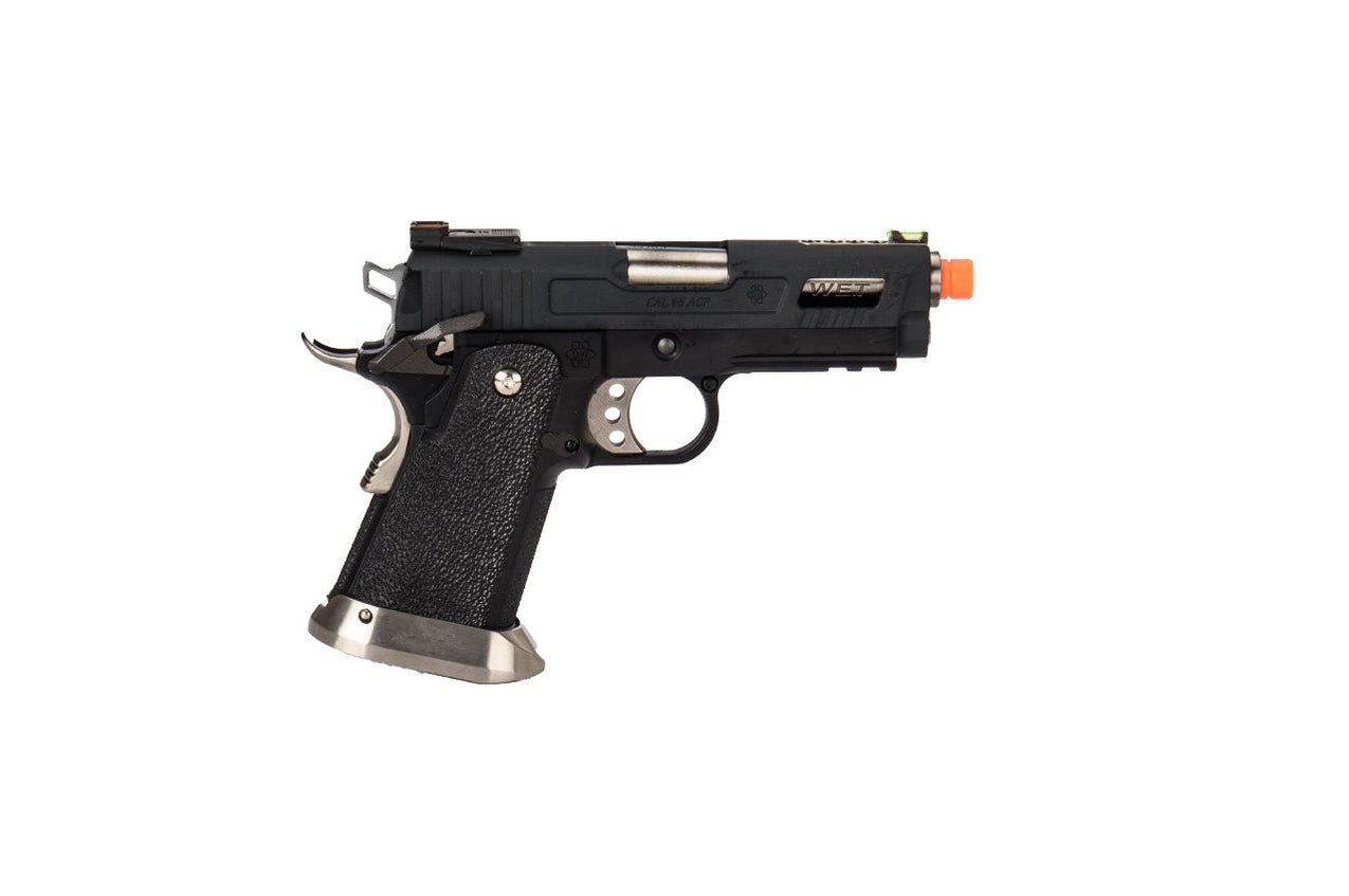 WE-Tech Hi-Capa 3.8 Velociraptor Full Auto Gas Blowback Pistol (Black ...